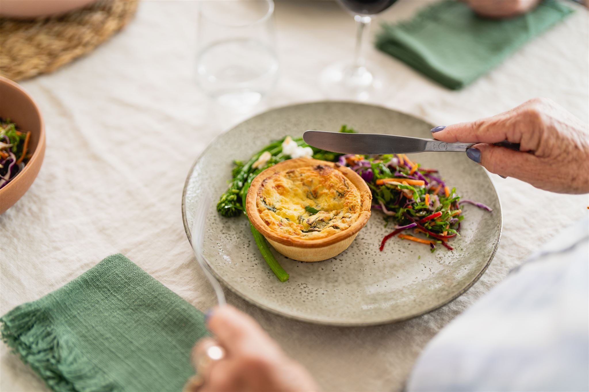 Quiche & Seasonal Vegetables | Serves 1 – Farm Door Riverina